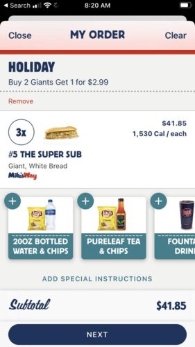 Jersey Mike's Coupons And Specials: Free Chips And Drink