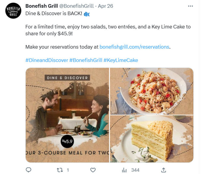 Bonefish Grill $45 Dinner For Two, Free Bang Bang Shrimp