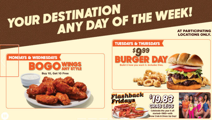 Hooters Promo Codes And Coupons: BOGO Wings, $5 Off