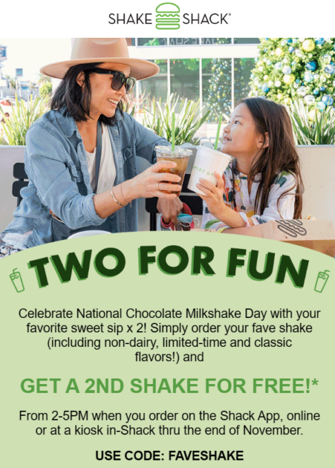 Shake Shack Promo Codes & Deals: BOGO Shakes, Spicy Hot Menu