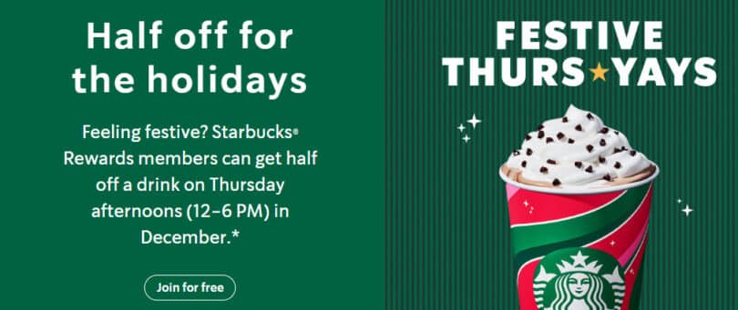Starbucks Promo Codes And Specials: Half Off Drinks, Free Hot Chocolate