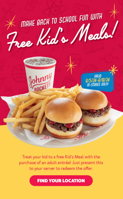 Johnny Rockets Coupon: Free Burger - EatDrinkDeals