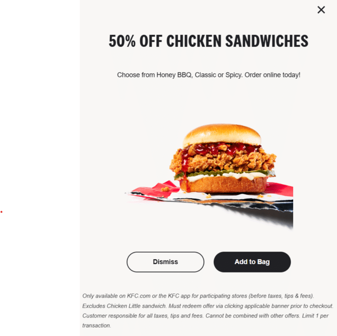 KFC Coupons And Deals: 50% Off Chicken Sandwiches!