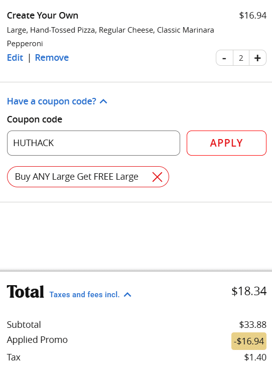 Pizza Hut Coupons And Promo Codes: BOGO Pizzas!